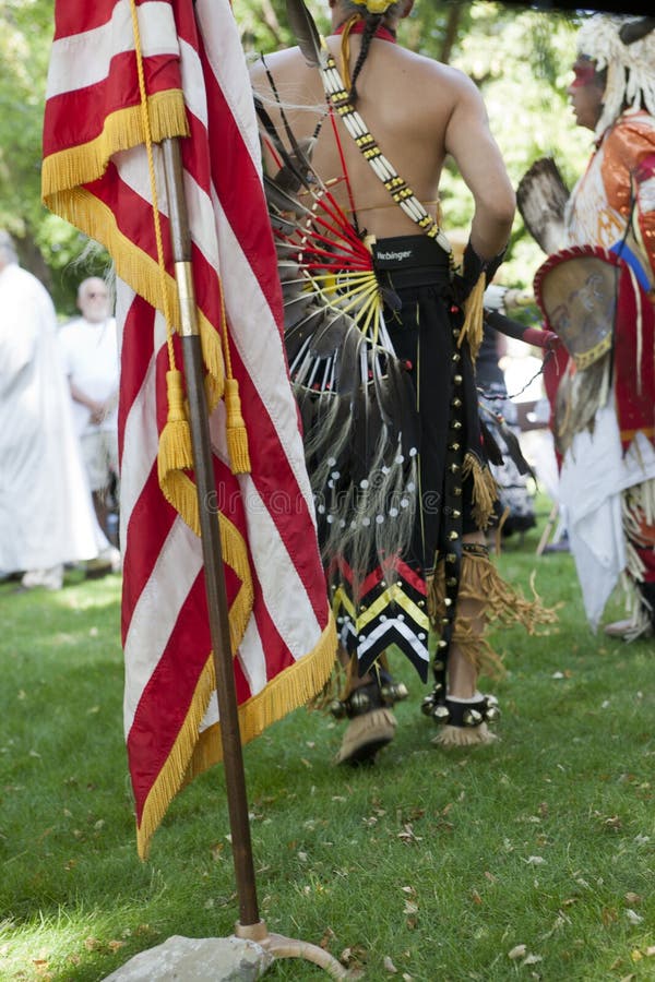 The US Flag and Native Americans. Editorial Photo - Image of male ...