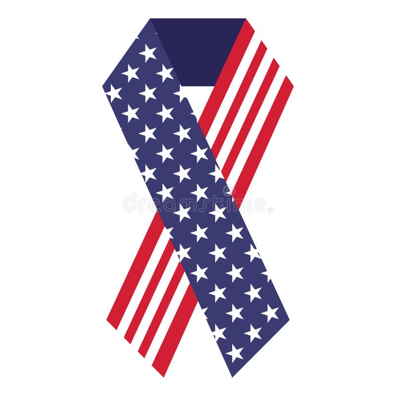 Us Flag Ribbon. Vector Illustration Decorative Design Stock Vector ...