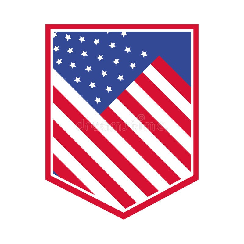US flag shield stock vector. Illustration of vintage - 264656576