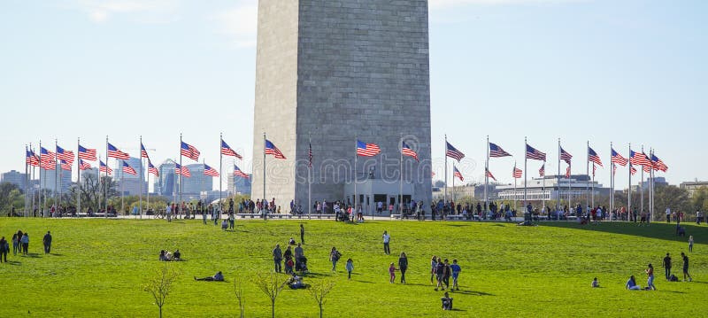 US Flags Around the Washington Monument - WASHINGTON, DISTRICT of ...