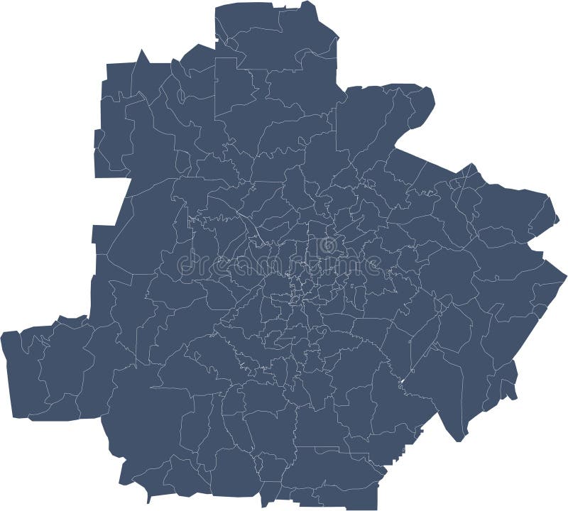 US Georgia Atlanta Superdistricts 2010 Stock Vector - Illustration of ...