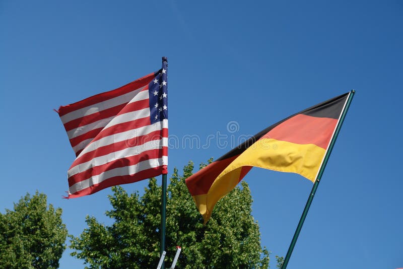 US and German Flags stock photo. Image of germany, united - 1199772
