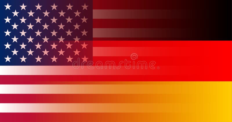 US and Germany Flag in Gradient Superimposition. Vector Stock Vector ...