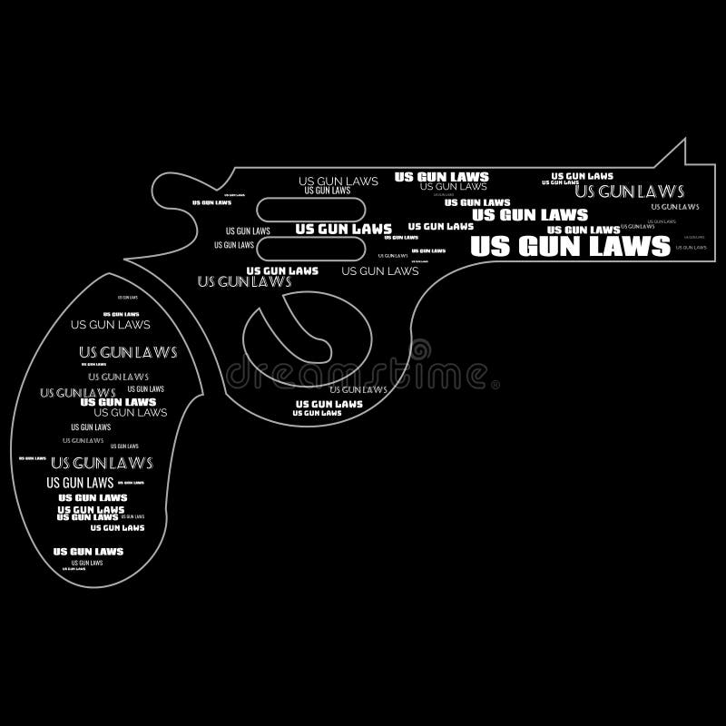 US Gun Laws Header Background Text Illustration. Weapons Stock ...