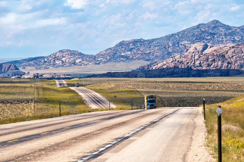US Highway 287 in Wyoming USA Stock Image - Image of photograph ...