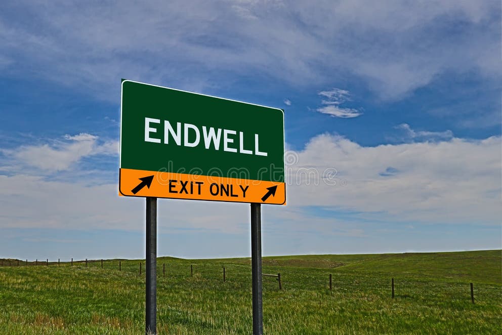 US Highway Exit Sign for Endwell Stock Photo - Image of drive, isolated ...
