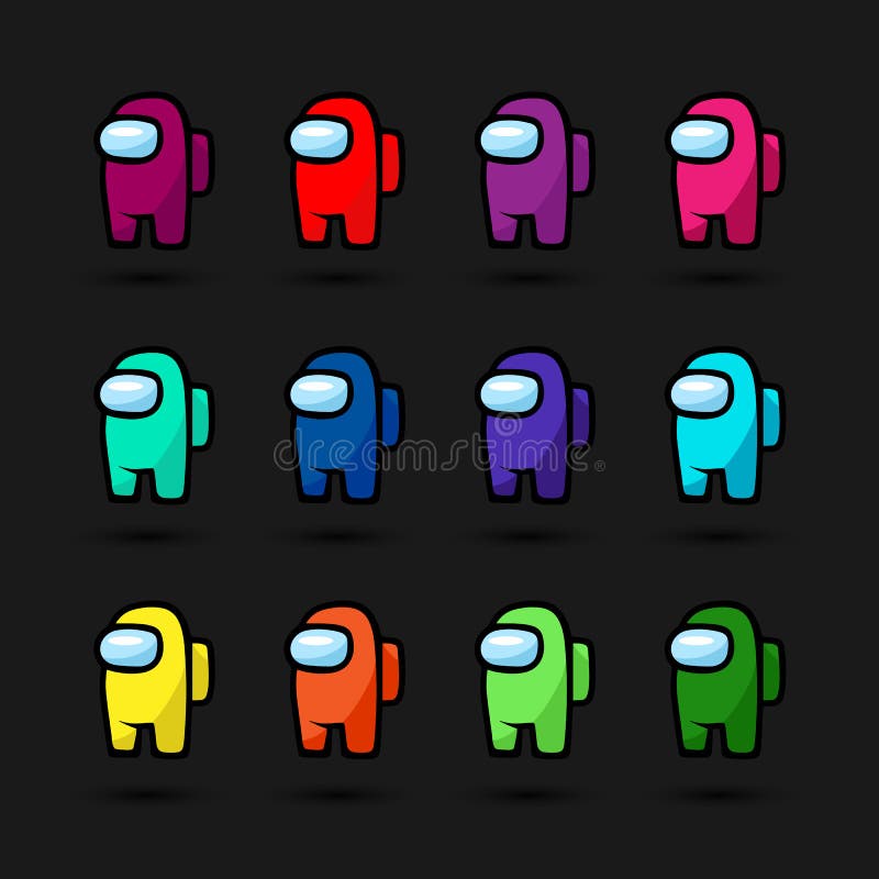 Among Us Illustration Color Collection Stock Vector - Illustration of ...