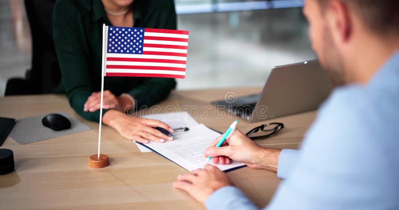 US Immigration Application and Consular Interview Stock Photo - Image ...
