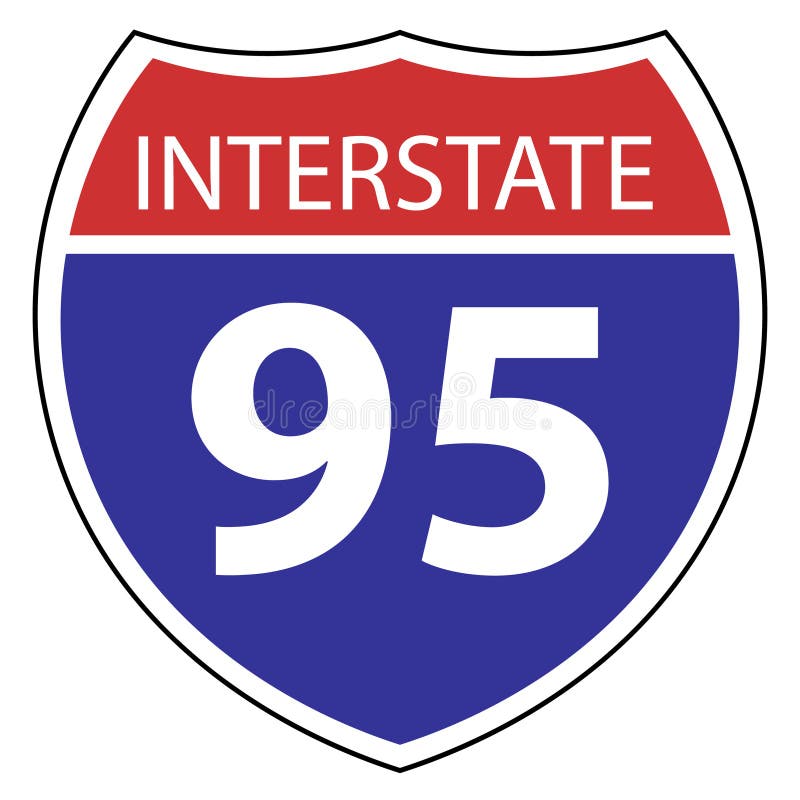 US Interstate 95 Highway Icon. US Interstate 95 Highway Sign with Route ...