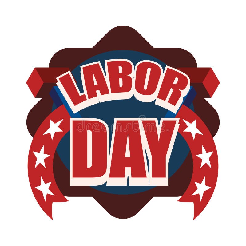 Us Labor Day Label. Vector Illustration Decorative Design Stock Vector ...