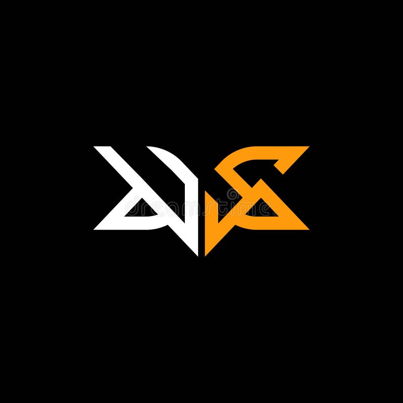 US Letter Logo Creative Design with Vector Graphic, Stock Vector ...