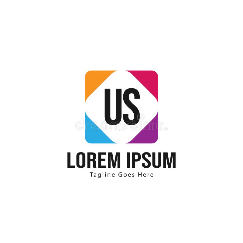 US Letter Logo Design. Creative Modern US Letters Icon Illustration ...