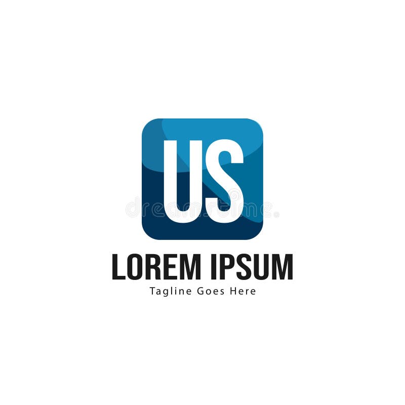 US Letter Logo Design. Creative Modern US Letters Icon Illustration ...
