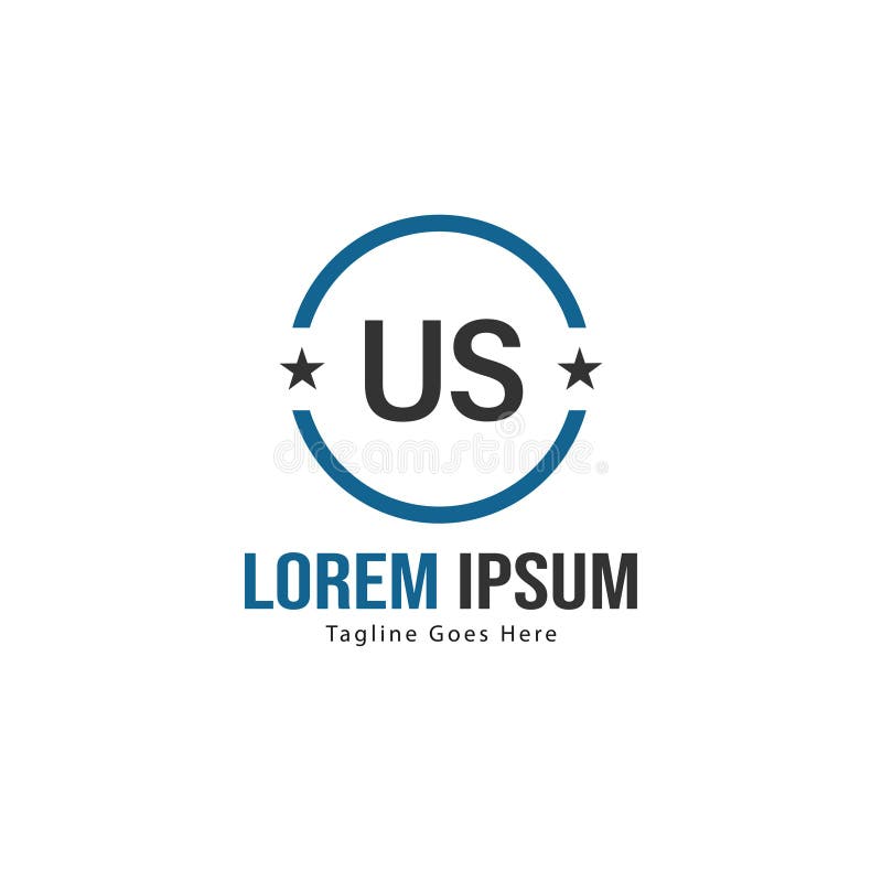 US Letter Logo Design. Creative Modern US Letters Icon Illustration ...
