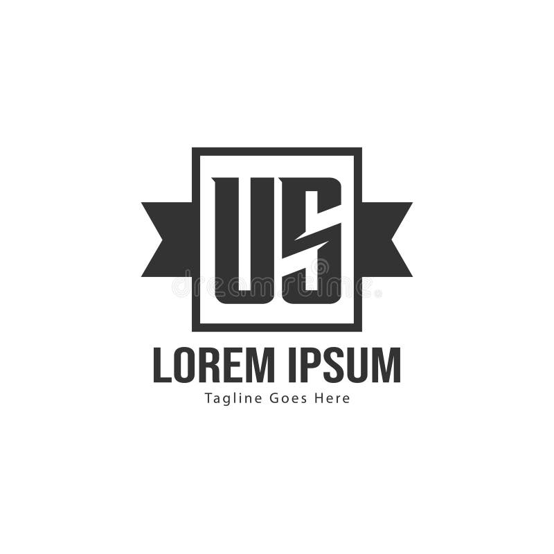 US Letter Logo Design. Creative Modern US Letters Icon Illustration ...