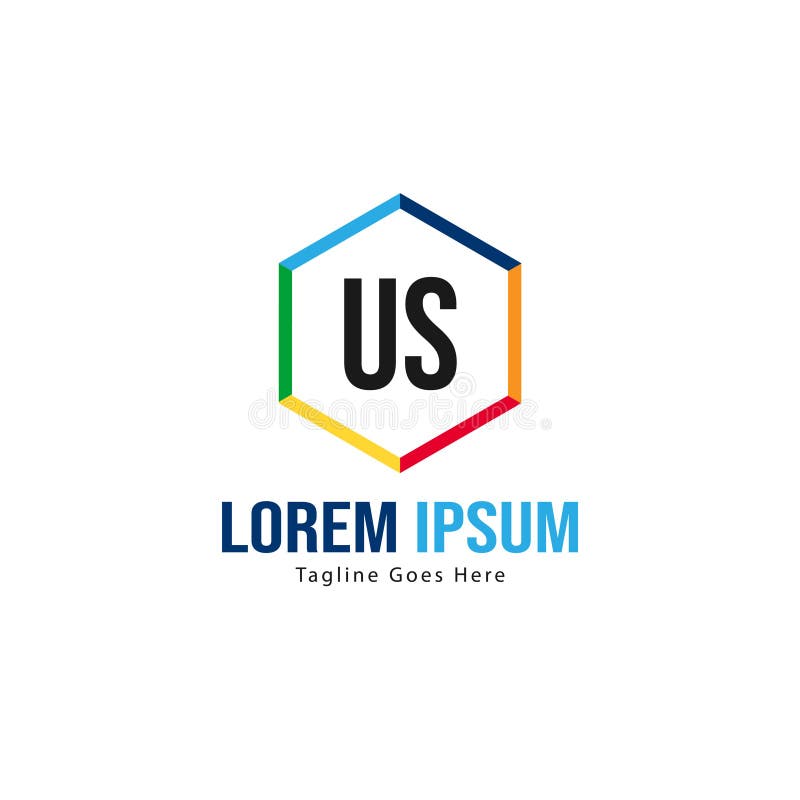 US Letter Logo Design. Creative Modern US Letters Icon Illustration ...