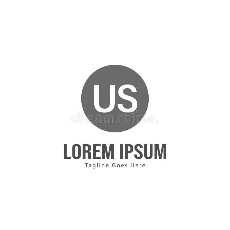 US Letter Logo Design. Creative Modern US Letters Icon Illustration ...