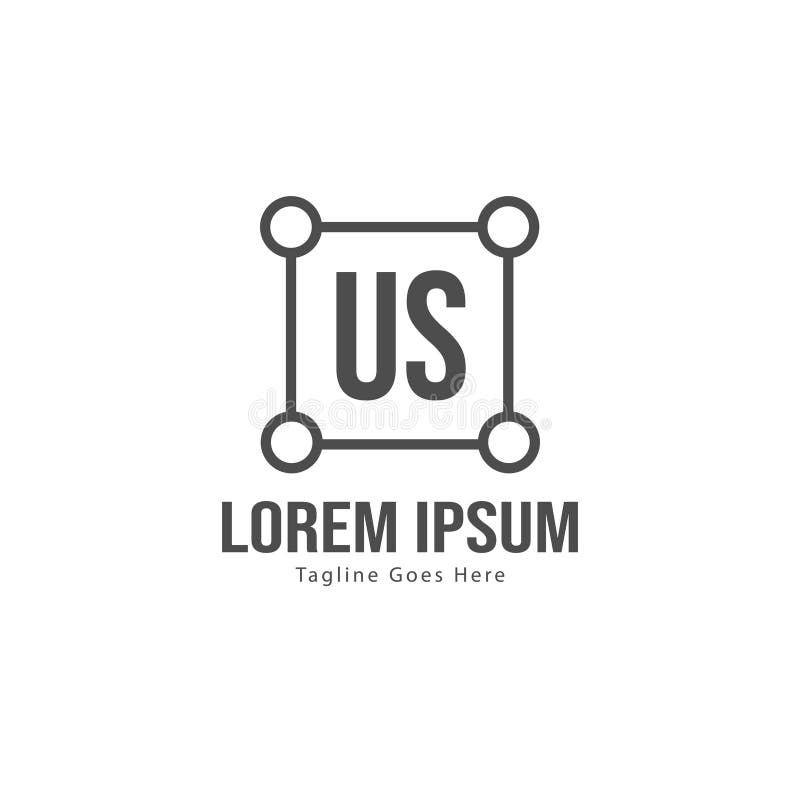 US Letter Logo Design. Creative Modern US Letters Icon Illustration ...