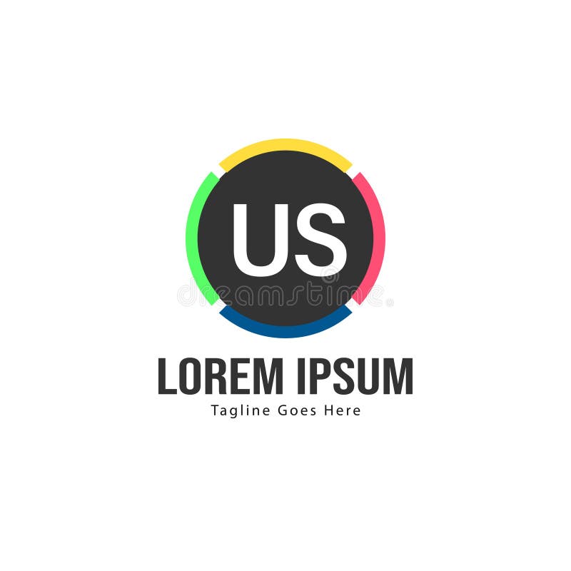 US Letter Logo Design. Creative Modern US Letters Icon Illustration ...