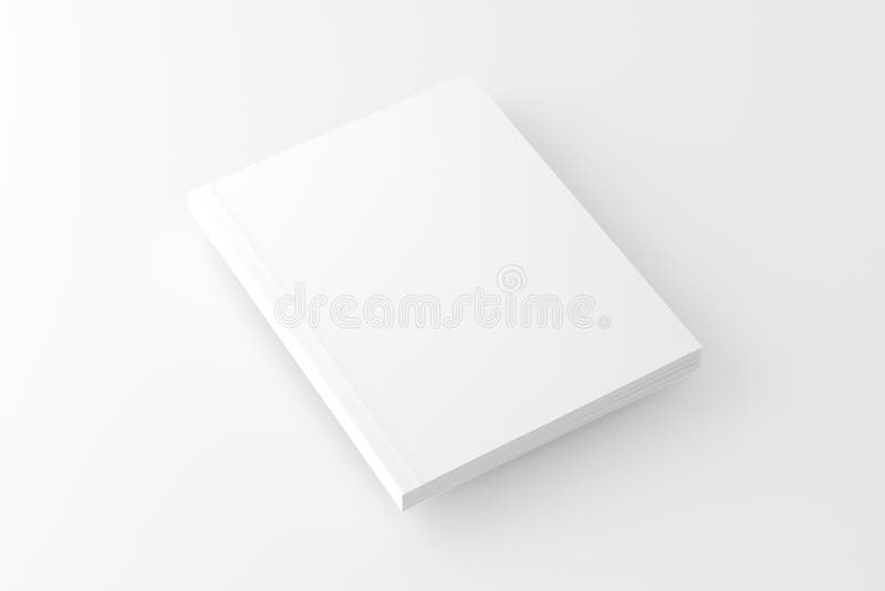 US Letter Softcover Book Cover White Blank Mockup Stock Illustration ...