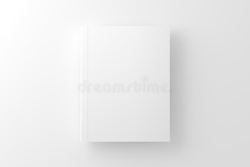 US Letter Softcover Book Cover White Blank Mockup Stock Illustration ...