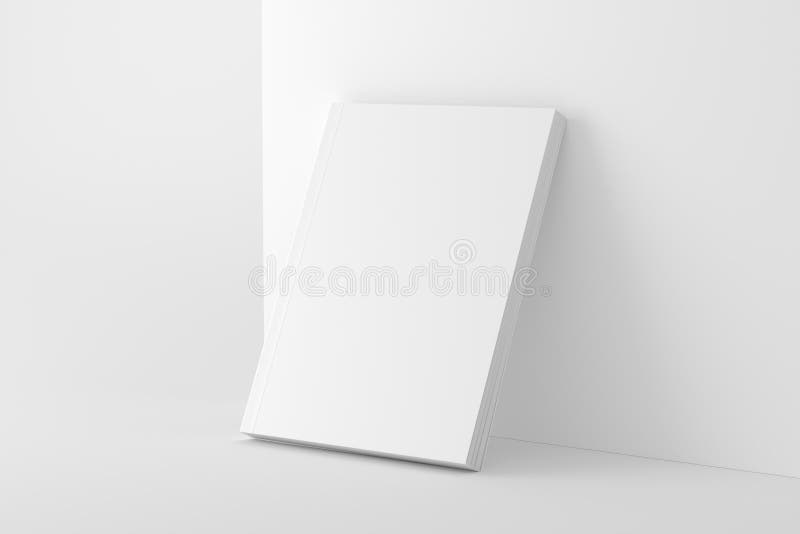 US Letter Softcover Book Cover White Blank Mockup Stock Illustration ...