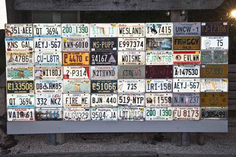 Old license plates editorial stock photo. Image of historical - 19328123
