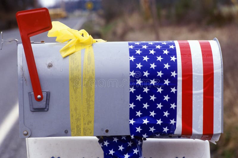 A Red, White and Blue Patriotic U.S Editorial Photo - Image of north ...