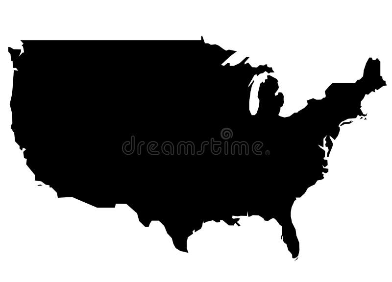 Us map plain stock vector. Illustration of america, continents - 1843756