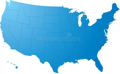 Us map plain stock vector. Illustration of america, continents - 1843756