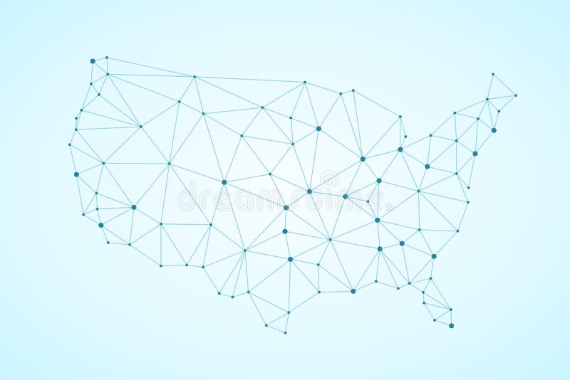 US Map - Polygon Style Vector Stock Vector - Illustration of geometry ...