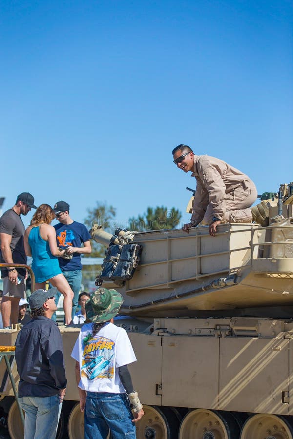 US Marine Corps People and Solider with Tank Editorial Stock Image ...