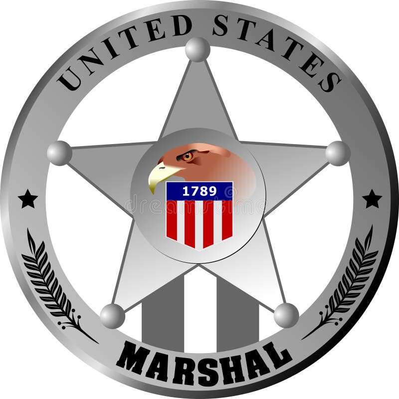 US Marshal Badge stock illustration. Illustration of bronze - 52333072