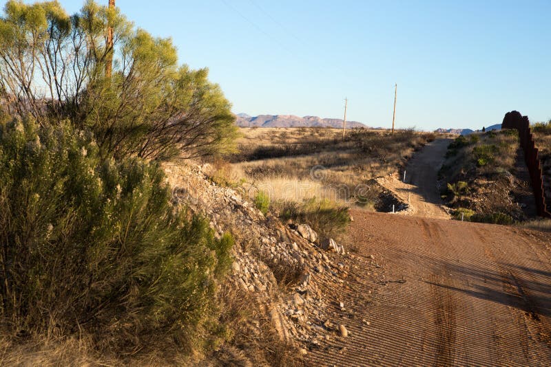 US-Mexican Border, Sasabe, AZ, Stock Image - Image of wild, growing ...