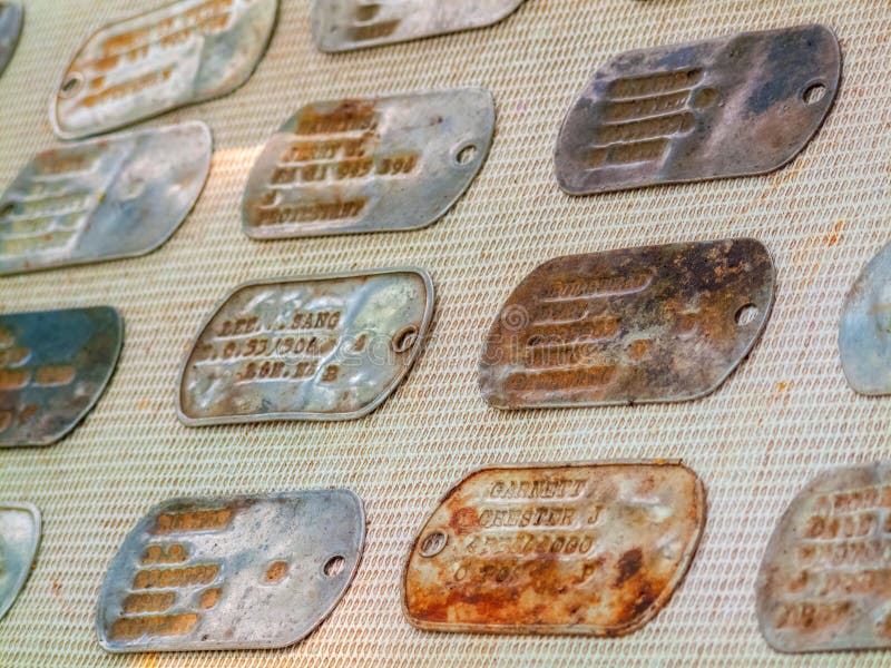 US Army Identification Tags from the Vietnam War Stock Photo - Image of ...