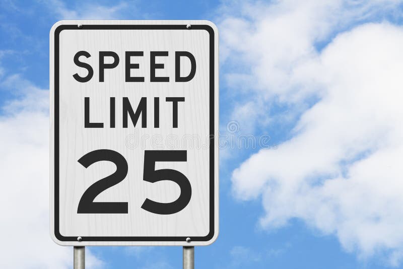 25 mph speed limit sign stock image. Image of sped, installed - 12864539