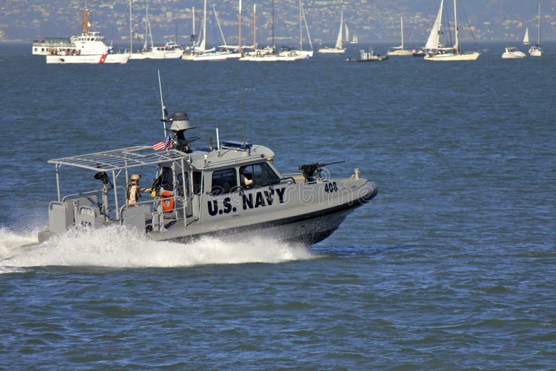 US Navy Armed Speed Patrol Boat Editorial Photo - Image of francisco ...