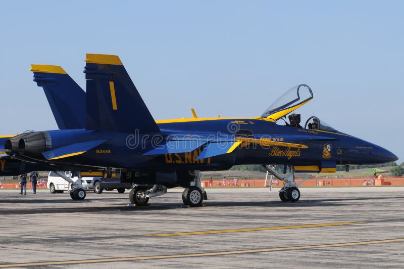 US Navy Blue Angels No. 1 Jet Editorial Stock Photo - Image of military ...