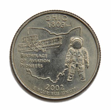 US Ohio quarter dollar stock image. Image of dollar, money - 4840005