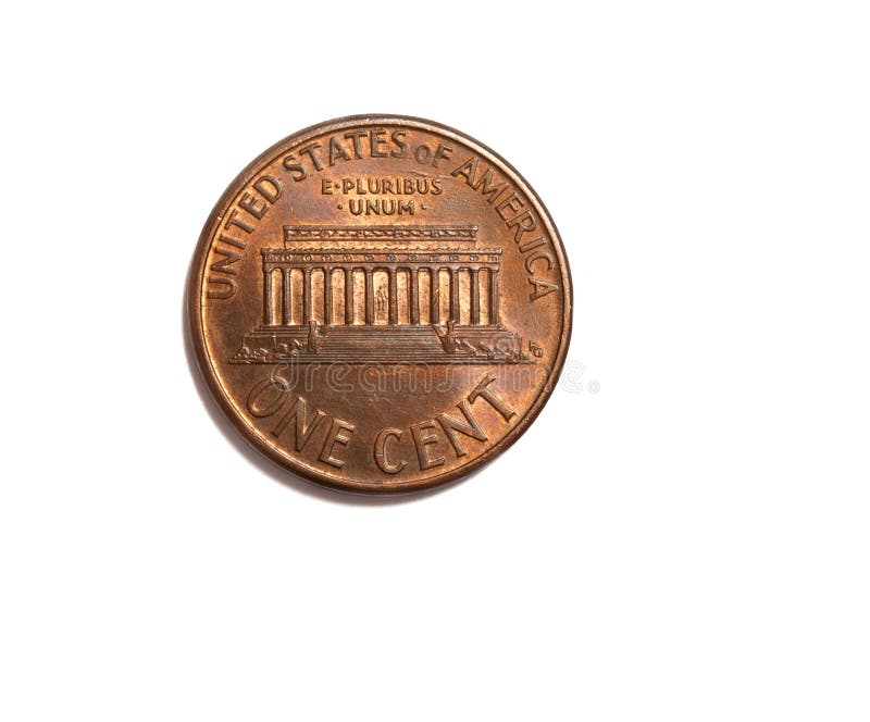 US one cent coin stock photo. Image of background, isolated - 23661608