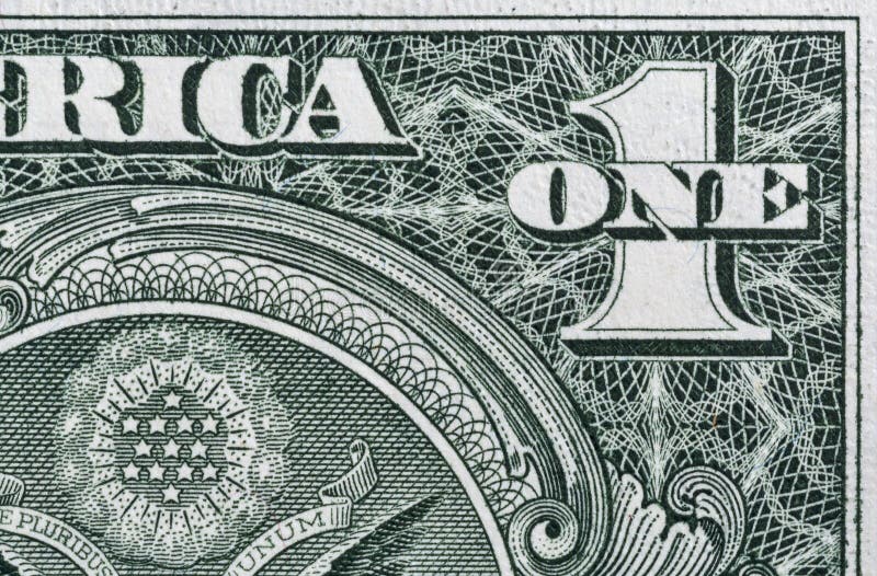 US One Dollar Bill Corner, Closeup Stock Photo - Image of america, bill ...
