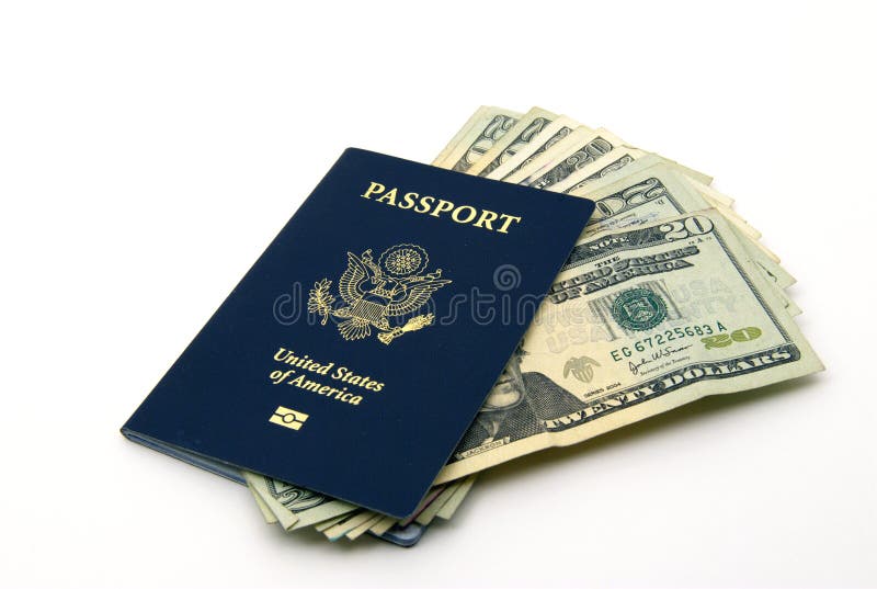 Passports and Money on a Map Stock Photo - Image of papers, coins: 14558352
