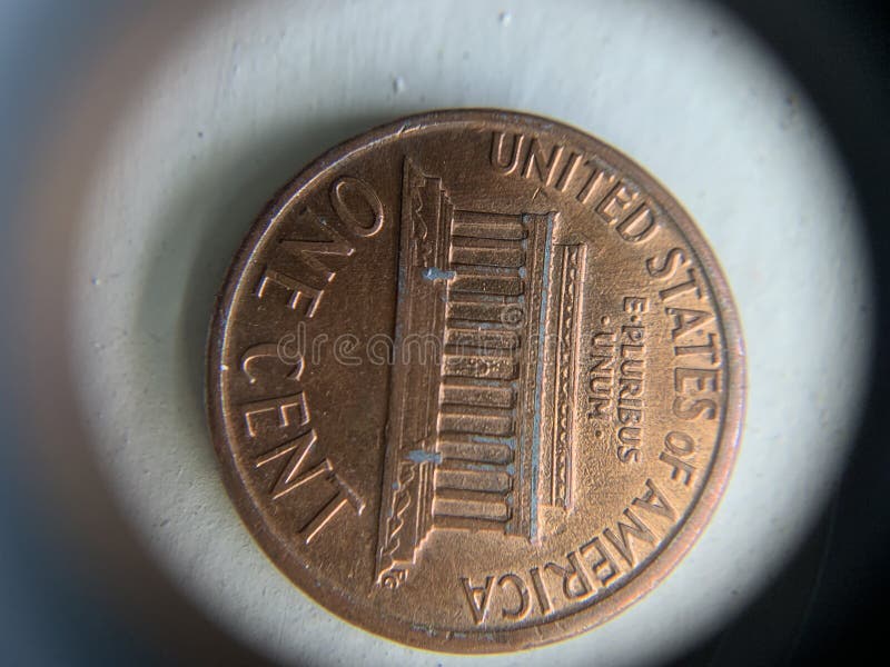 Us Penny One Cent Copper Coin Close Up Stock Image - Image of american ...