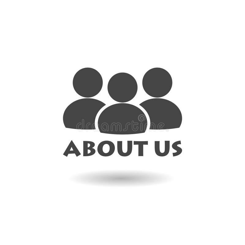 About-us People Group Icon with Shadow Stock Vector - Illustration of ...
