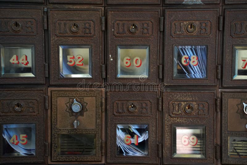 Us Post Hold Box Boxes Lockers Letterbox Editorial Photography - Image ...