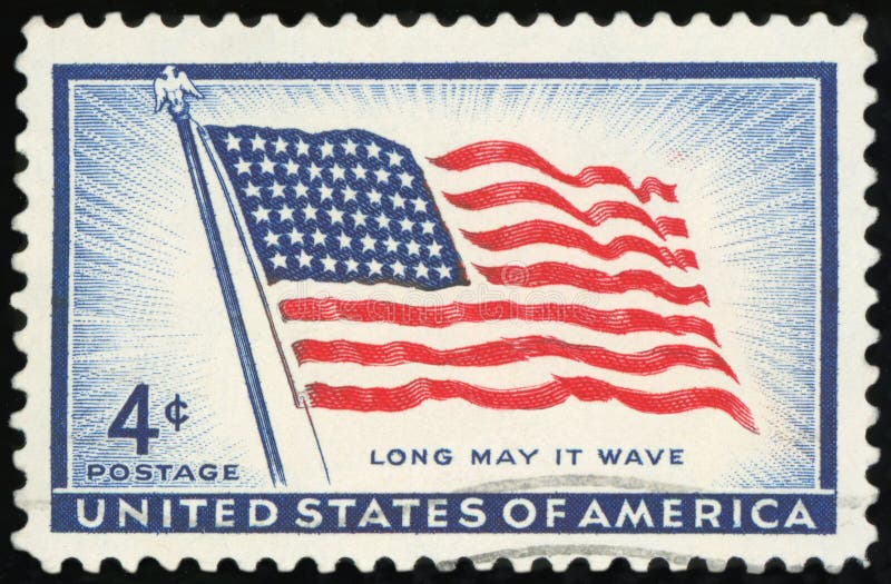 US Postage stamp editorial photo. Image of banner, united - 100108466