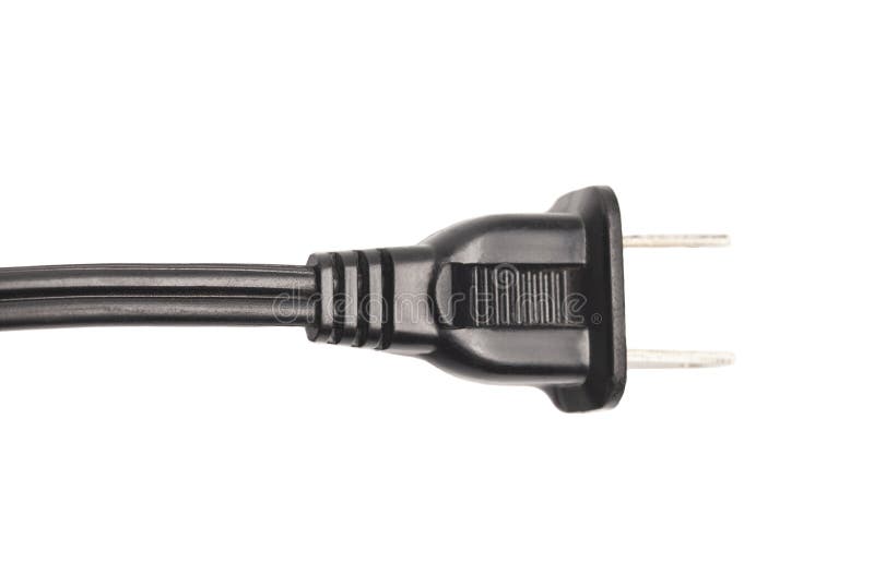 US Power Plug with Cable Isolated on White Background Stock Image ...