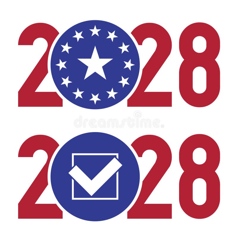 US Presidential Election 2028. Poster Template Stock Illustration ...