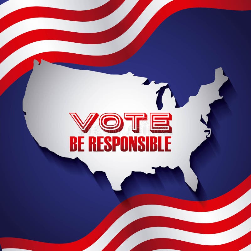 US Presidential Voting Concept Stock Vector - Illustration of sign ...