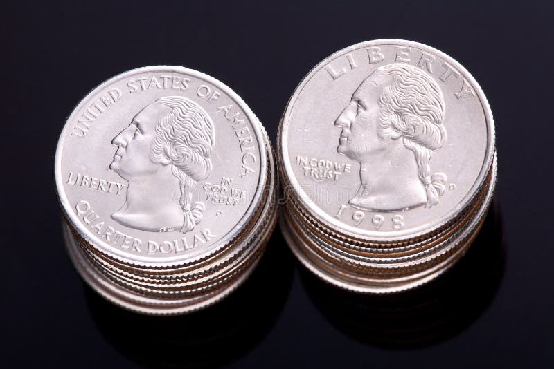 US Quarter Dollars stock photo. Image of silver, coin - 21873730